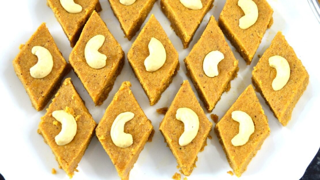 Besan Barfi Jaggery | How to make Sugar free Besan Barfi